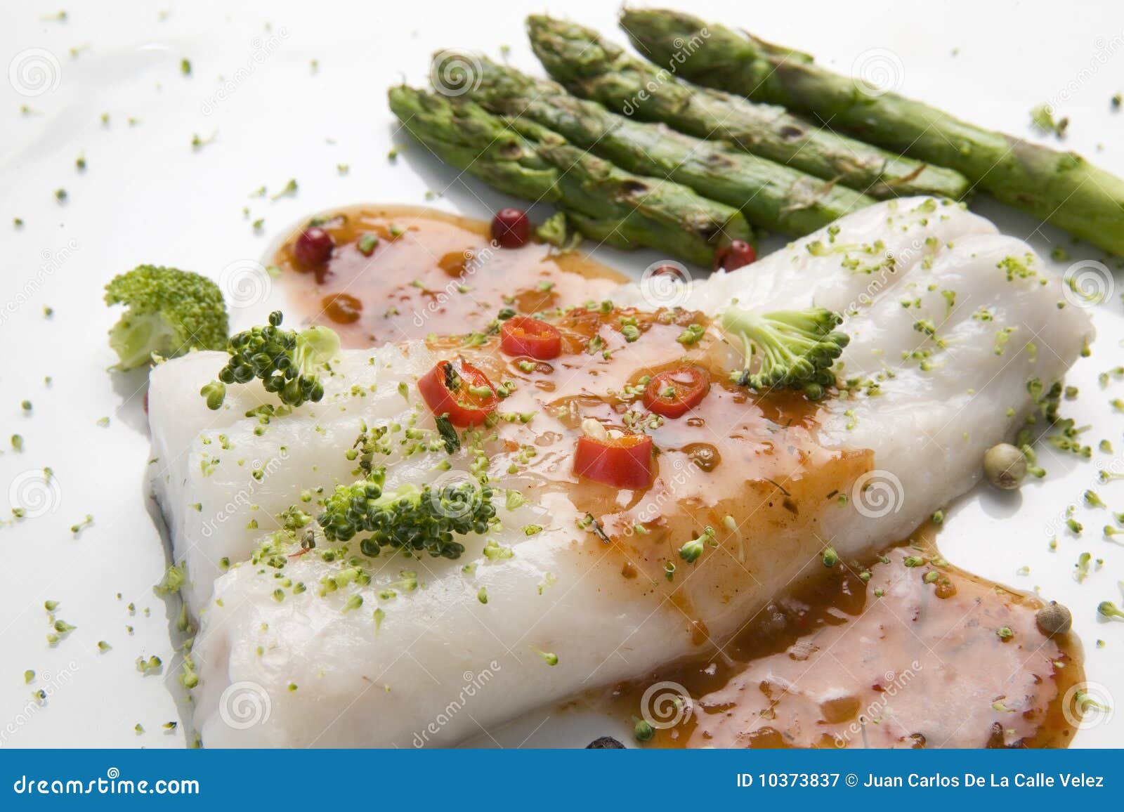 Cooked hake dinner stock image. Image of seafood, hake - 10373837