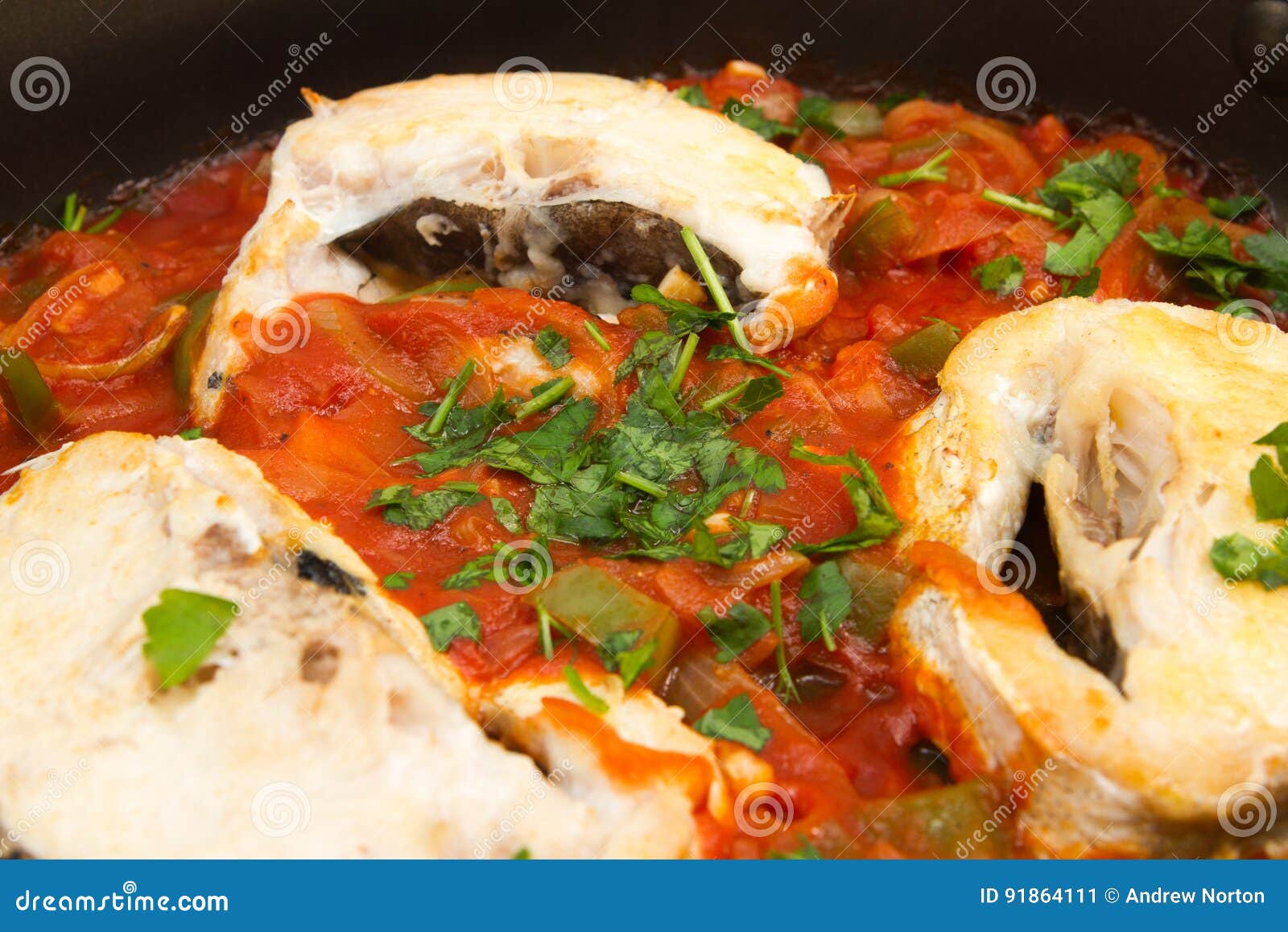 Cooked hake steaks stock image. Image of fish, natural - 91864111