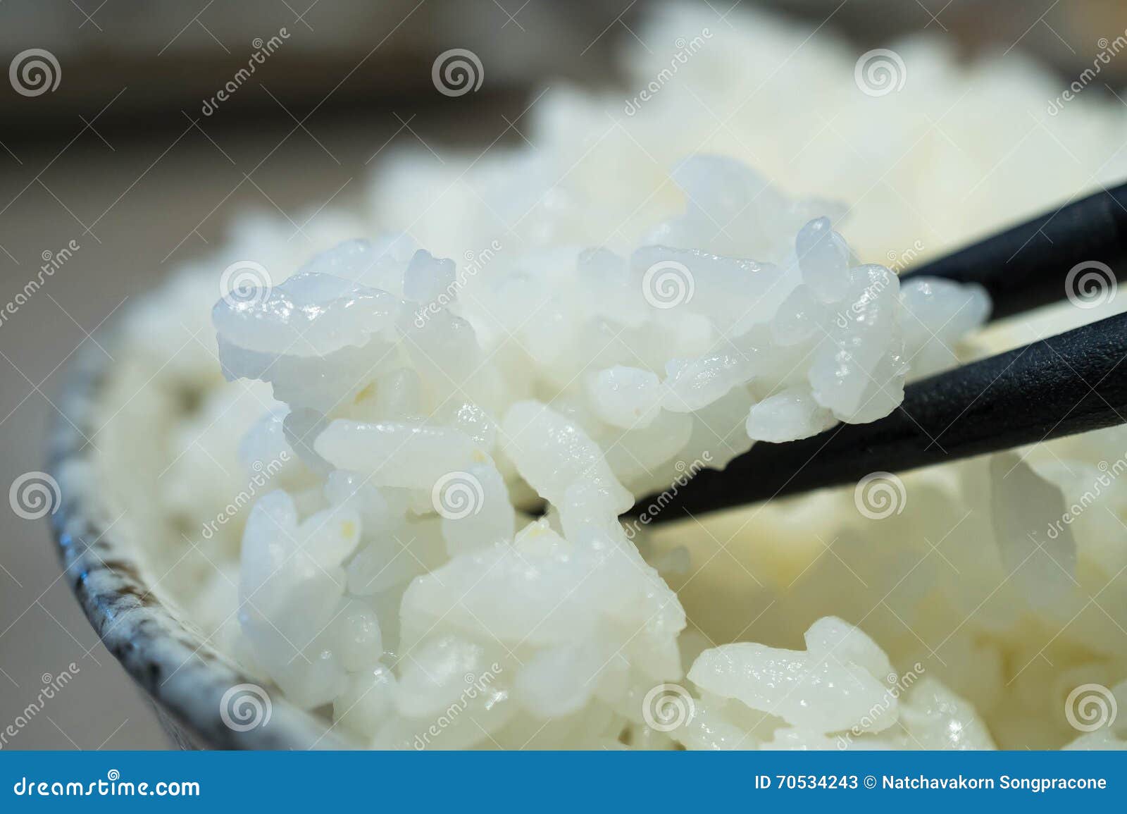 Cooked Japanese rice stock image. Image of cereal, meal - 70534243