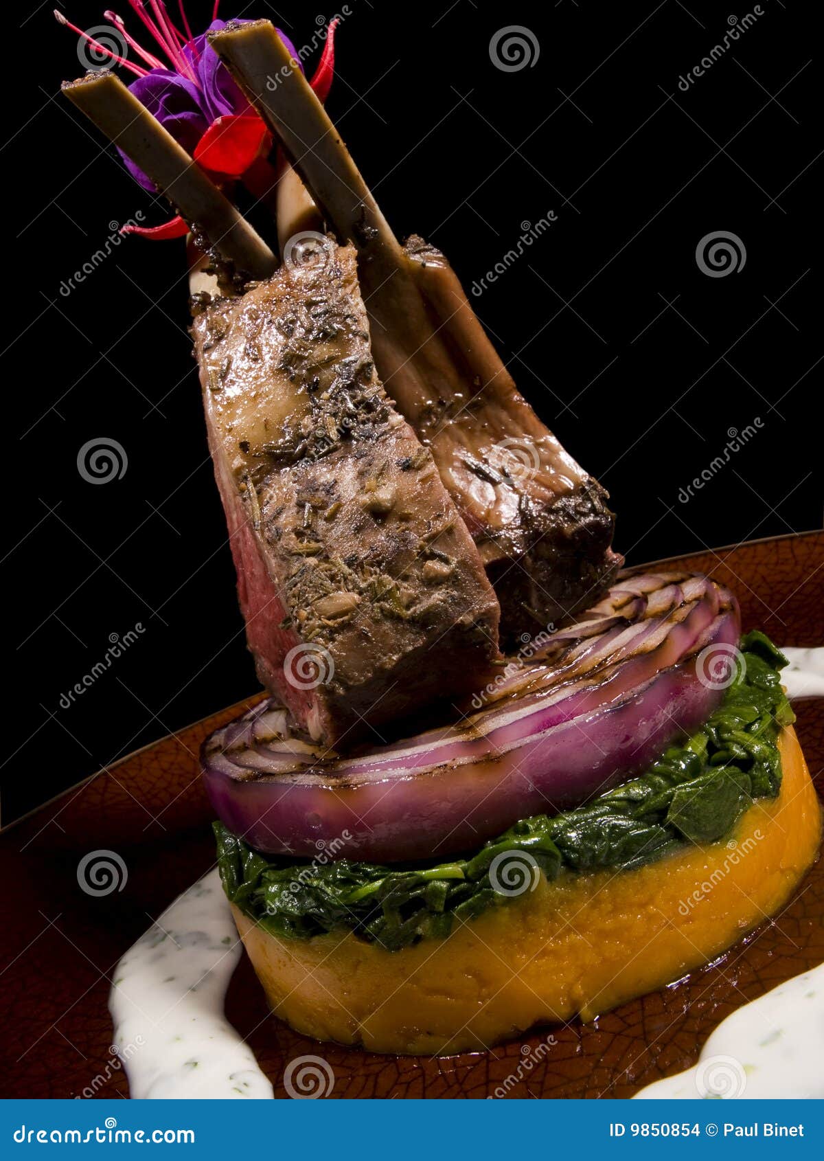 Cooked lamb meal a stock photo. Image of grilling, barbecue - 9850854