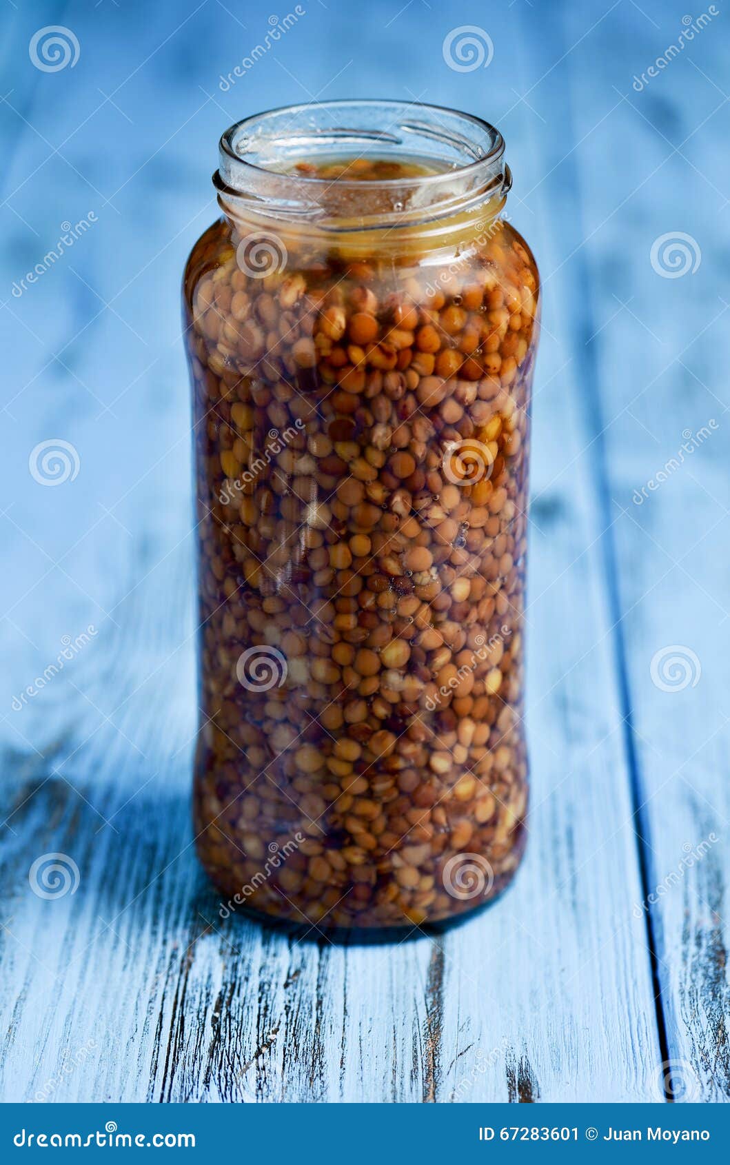 Cooked Lentils in a Glass Jar Stock Image - Image of food, diet: 67283601