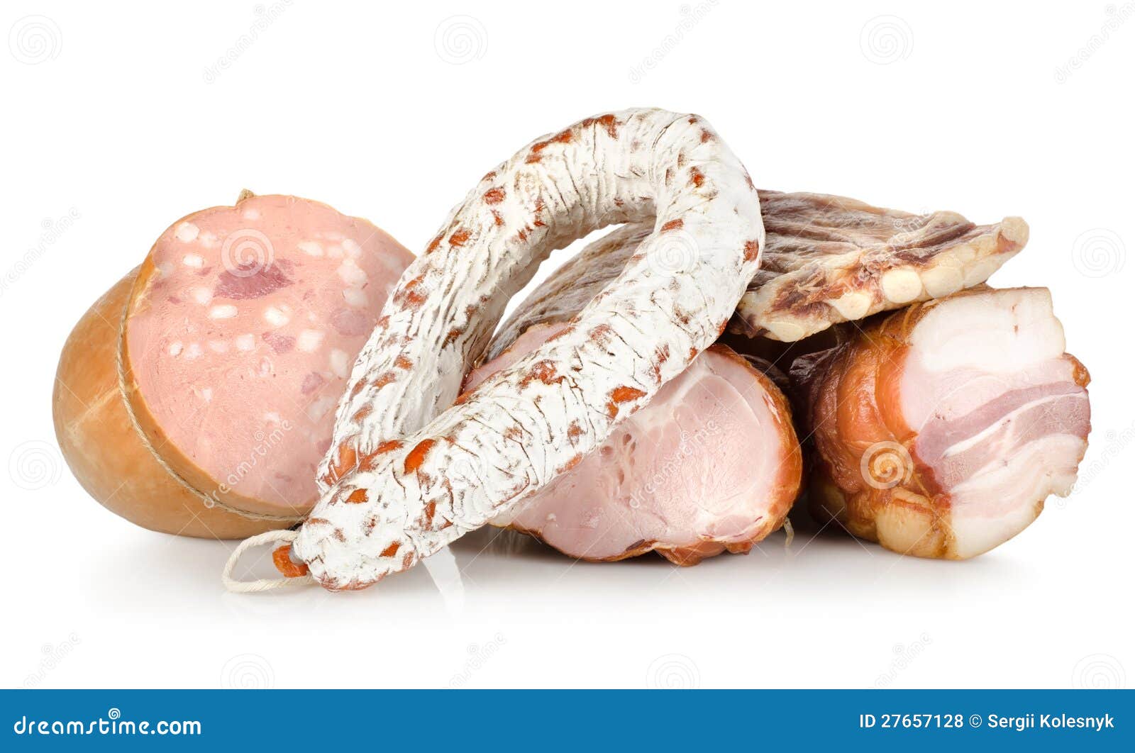 Cooked meat stock photo. Image of shop, bacon, portion - 27657128