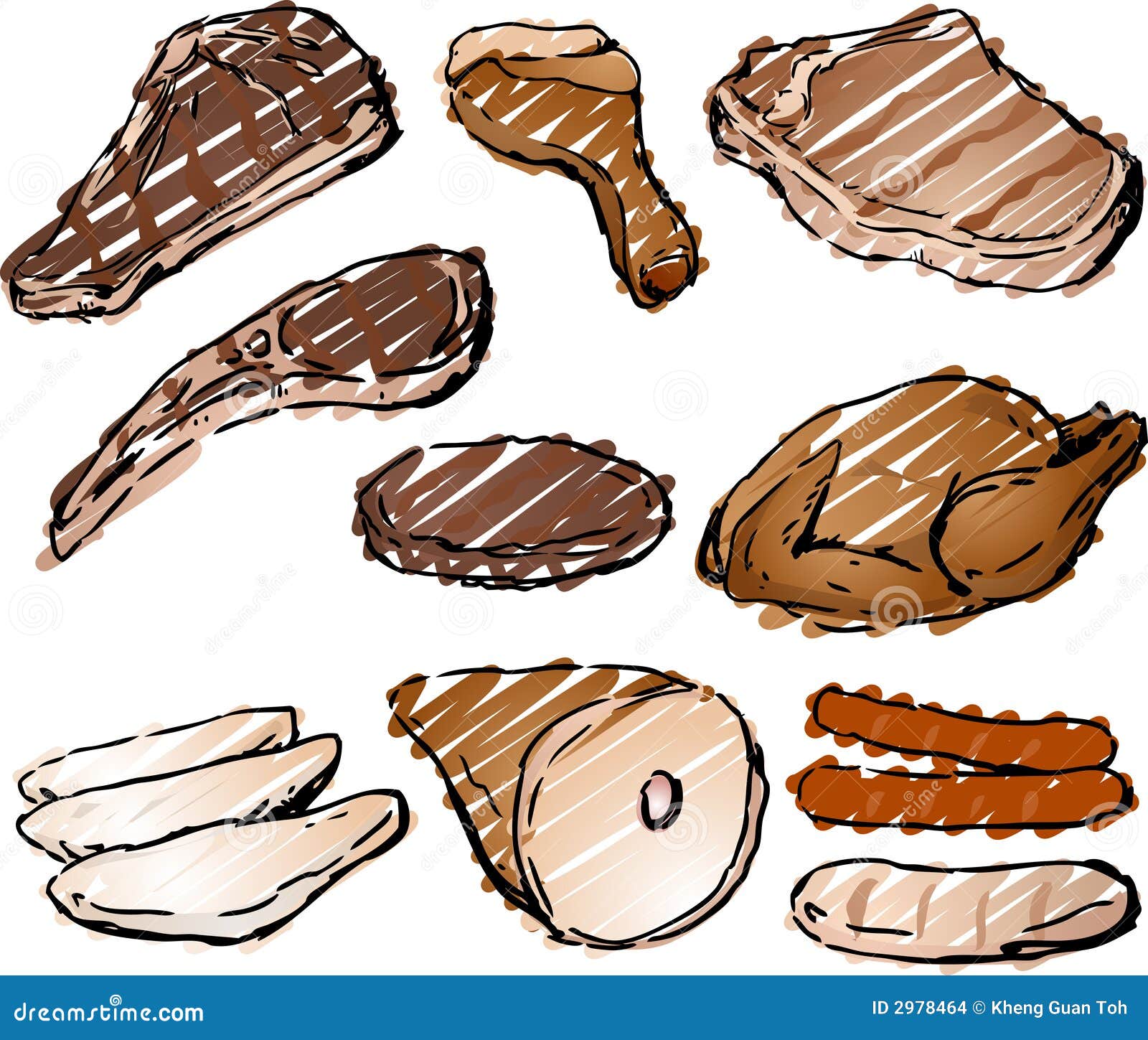 Cooked Meat Illustration | CartoonDealer.com #1780476