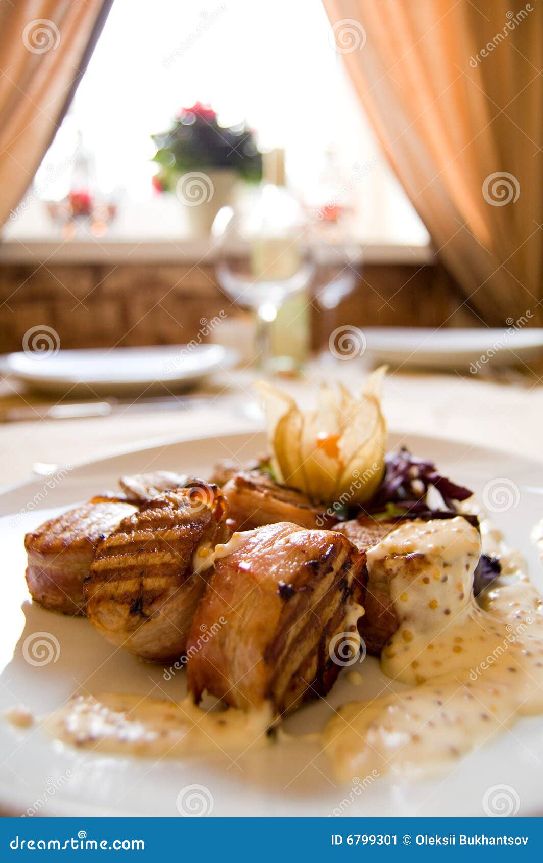 Cooked meat stock image. Image of barbecue, fried, lunch - 6799301