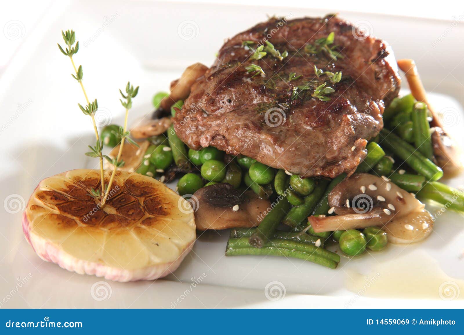 Cooked meat on a plate stock image. Image of bread, support - 14559069