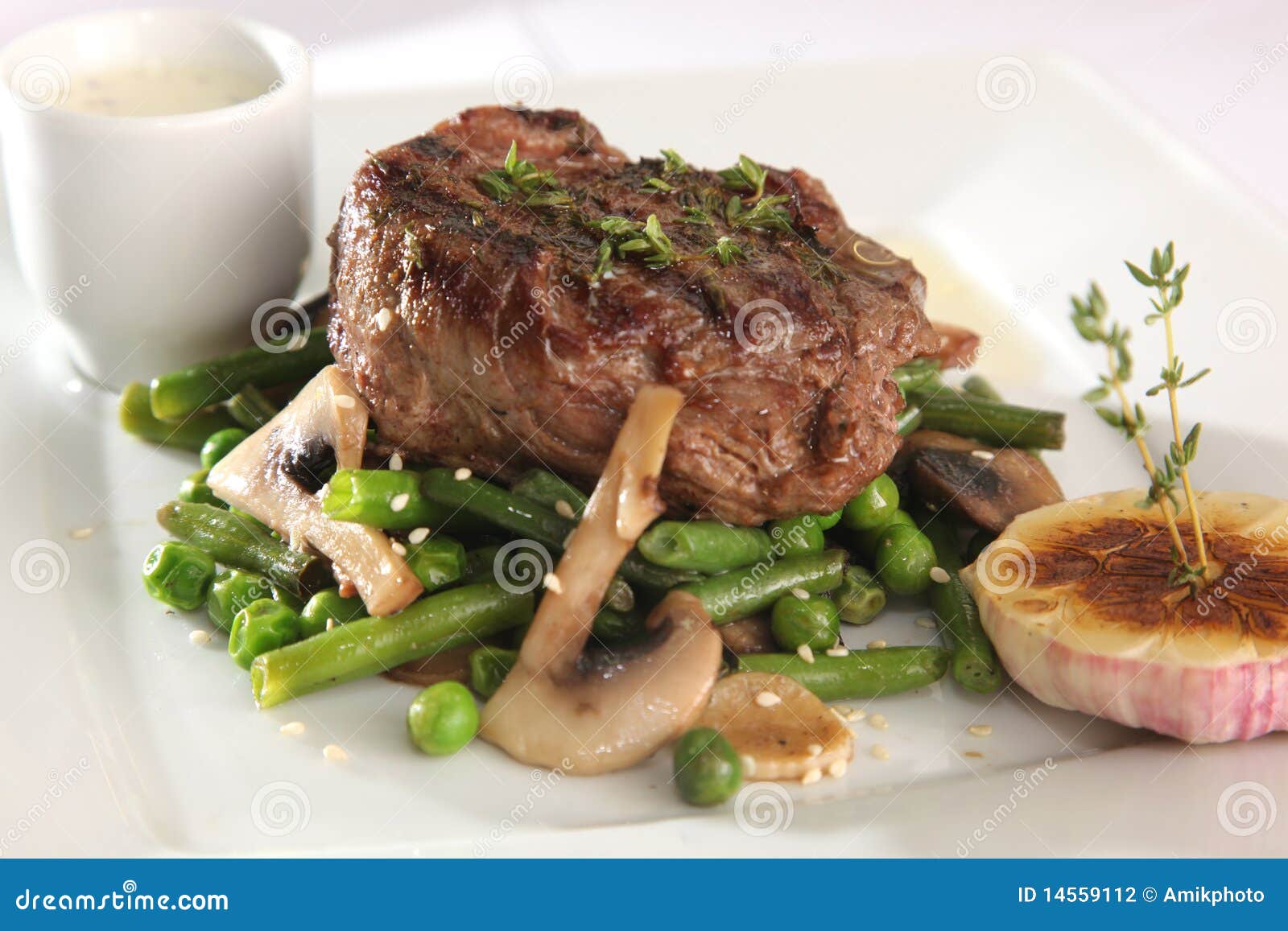 Cooked meat on a plate stock photo. Image of support - 14559112