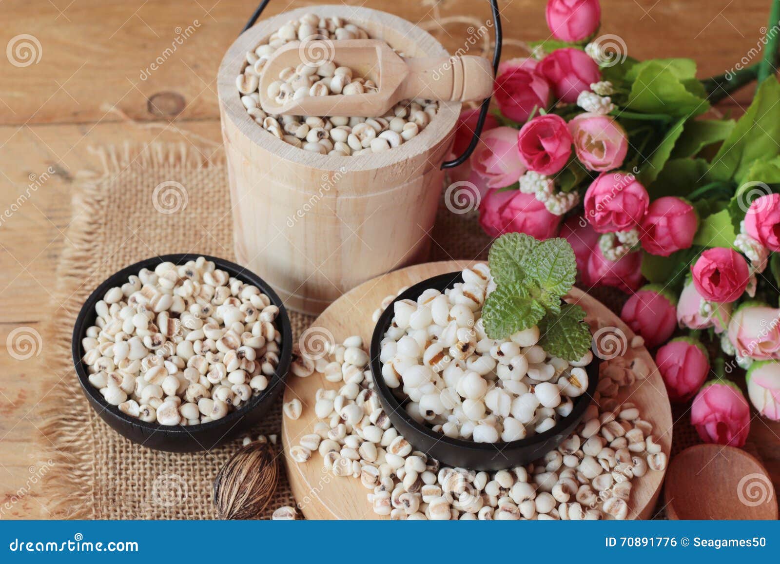 Cooked Millet Seeds with Milk and Sugar. Stock Photo - Image of herbal ...