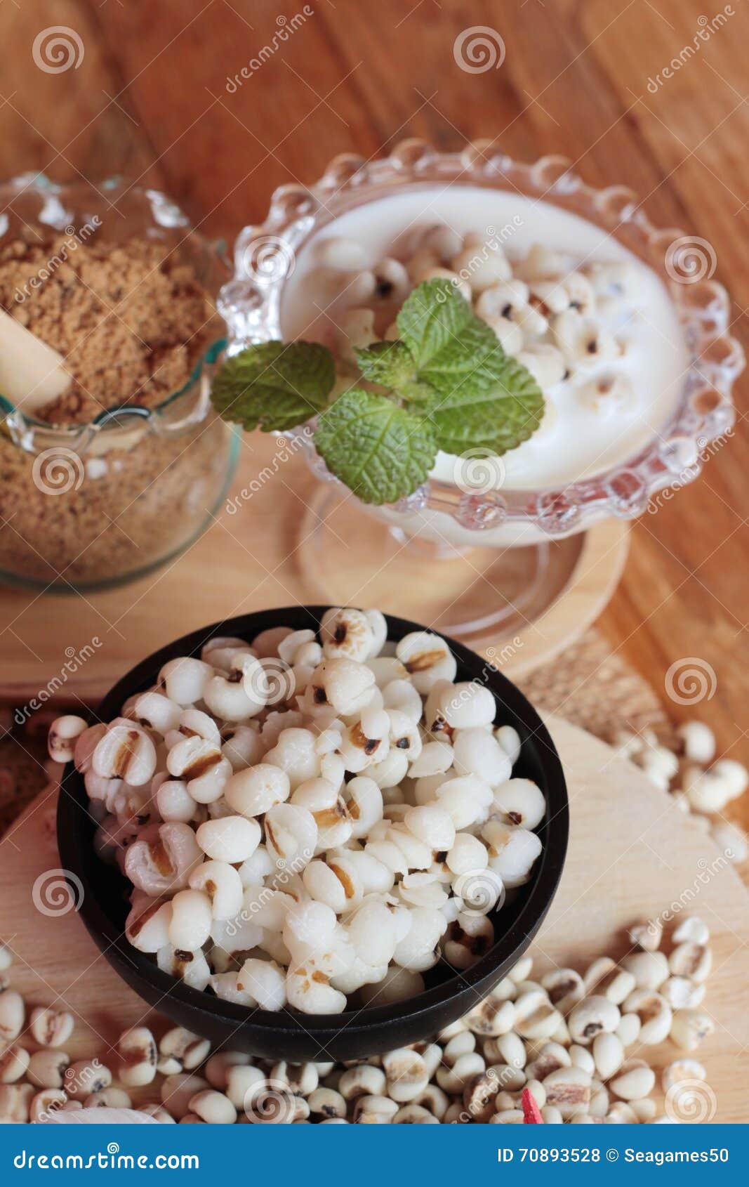Cooked Millet Seeds with Milk and Sugar. Stock Photo - Image of natural ...