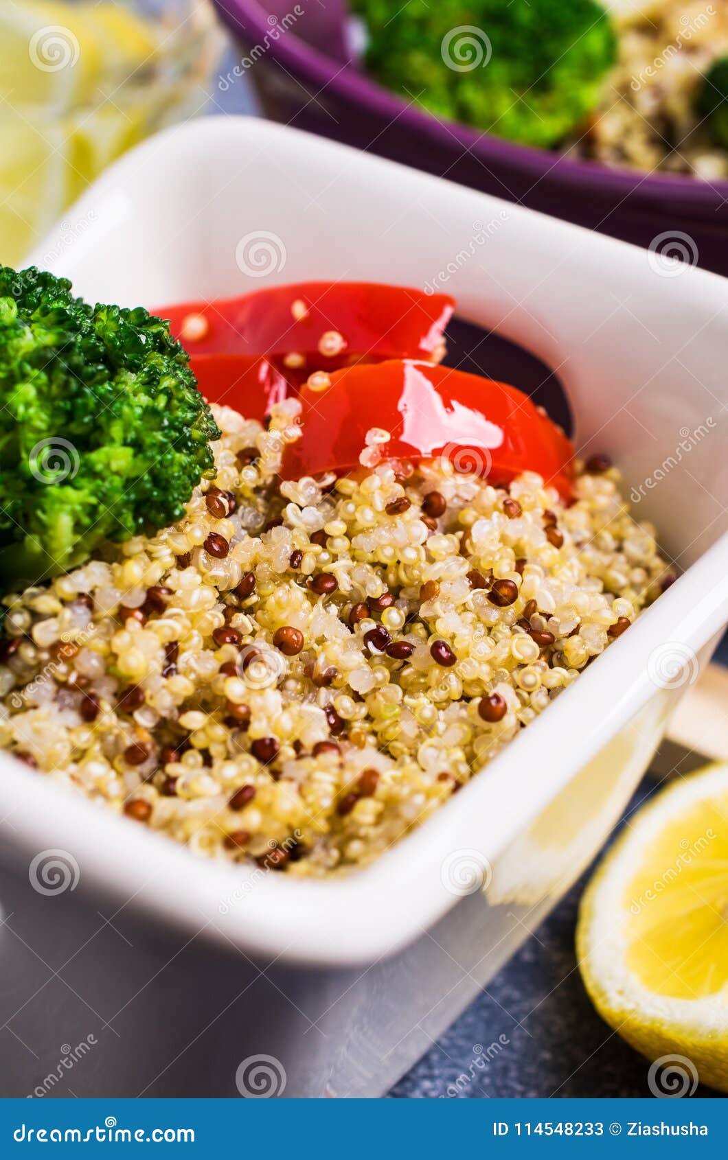 Cooked Multi Colored Quinoa Stock Image - Image of healthy, organic ...