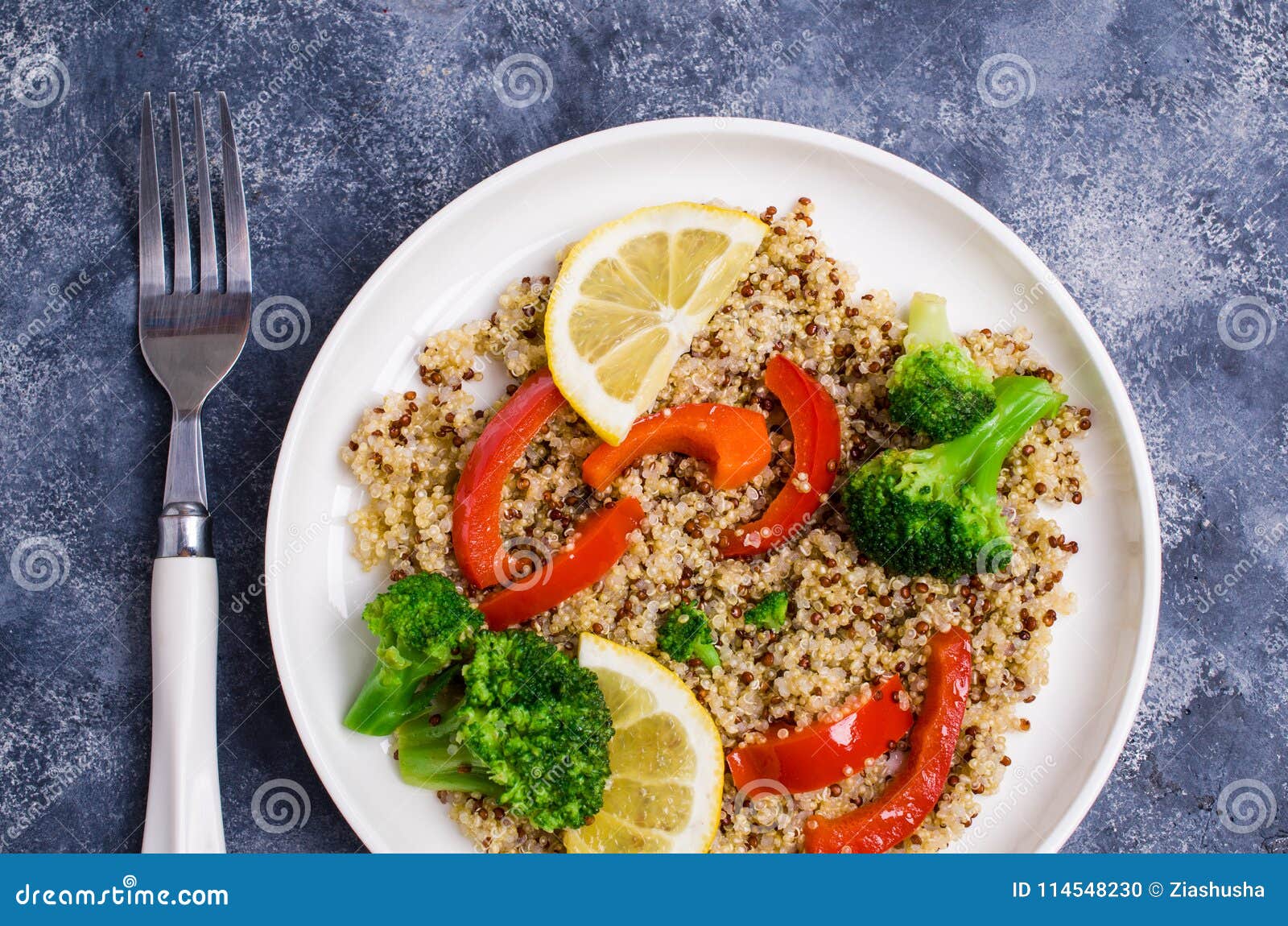 Cooked Multi Colored Quinoa Stock Photo - Image of lemon, citrus: 114548230