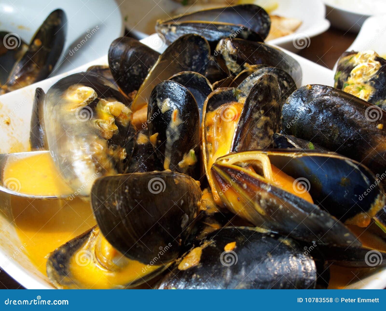 Cooked mussels stock photo. Image of herb, mollusk, prepared - 10783558