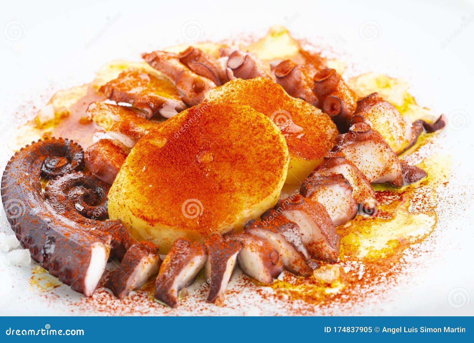 Cooked Octopus Tentalce Isolated on a White Background Stock Image ...