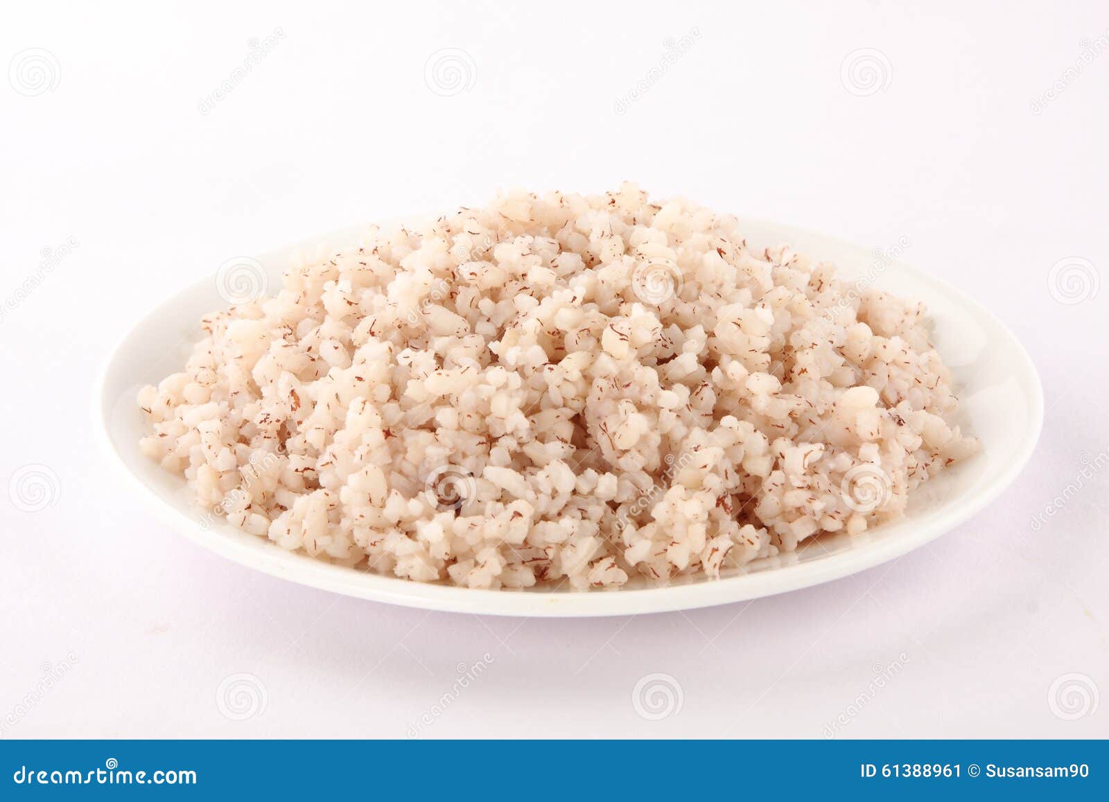 Cooked Organic Red Rice in Plate, Stock Image - Image of chips ...