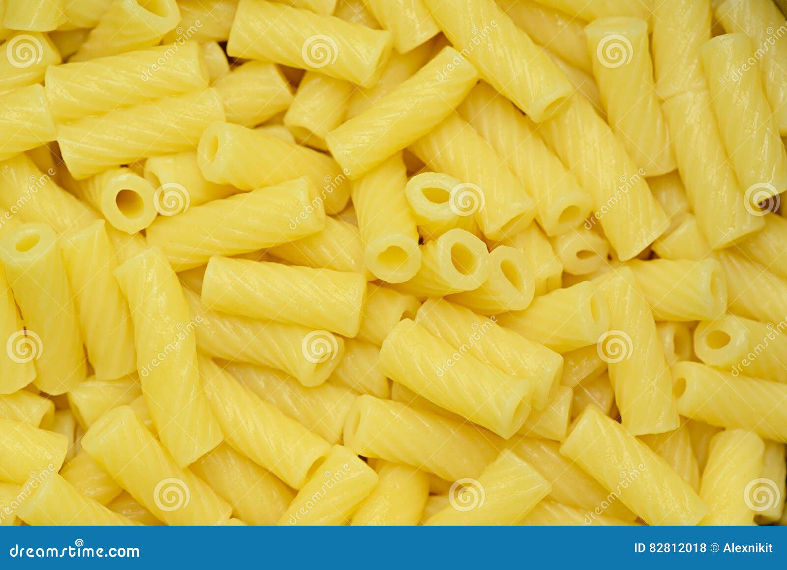 Cooked Pasta in the Form of Tubes Stock Photo - Image of straw, heap ...