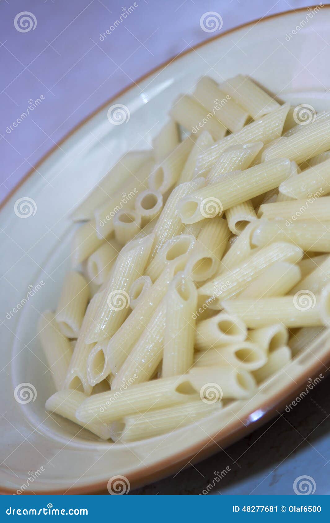 Cooked pasta tubes stock image. Image of portion, tasty - 48277681