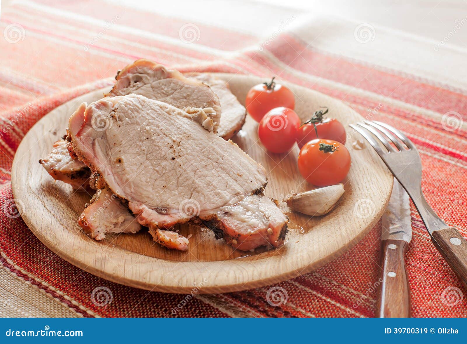 Cooked peace of meat stock image. Image of served, pepper - 39700319