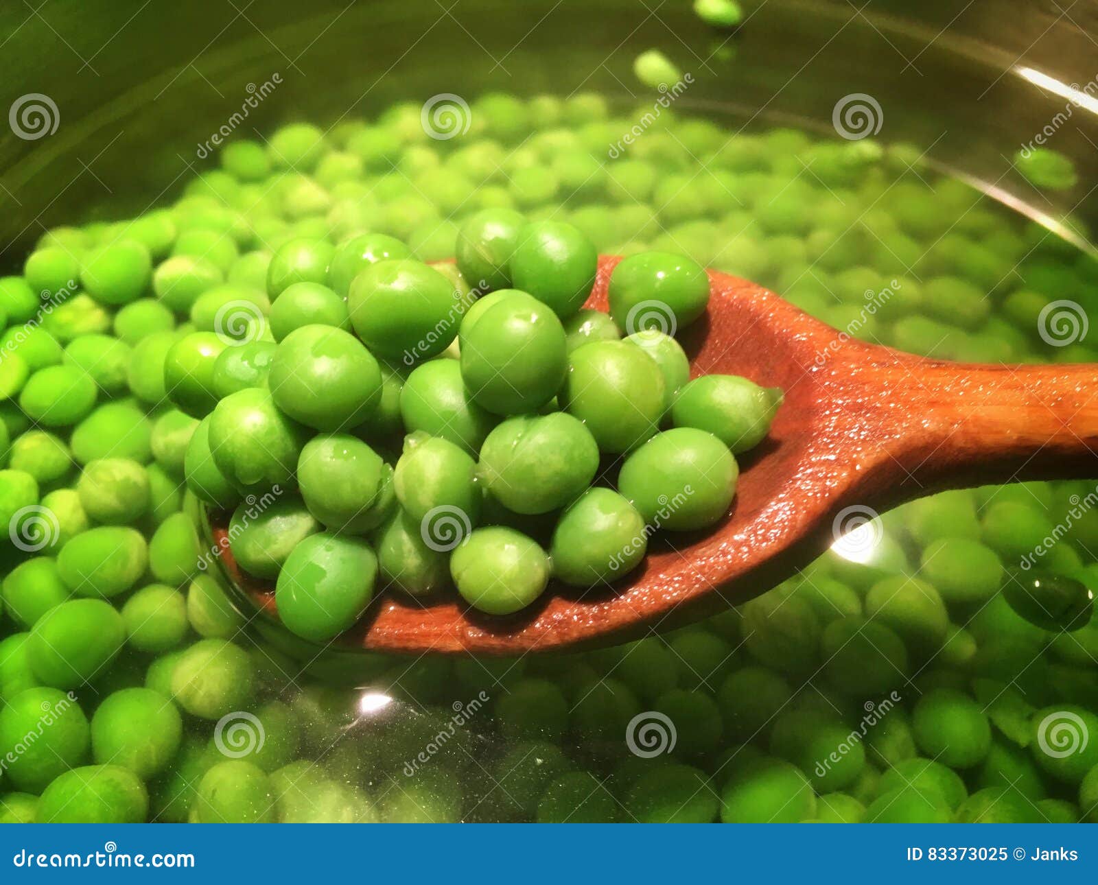 Cooked peas stock image. Image of cooking, peas, wooden - 83373025