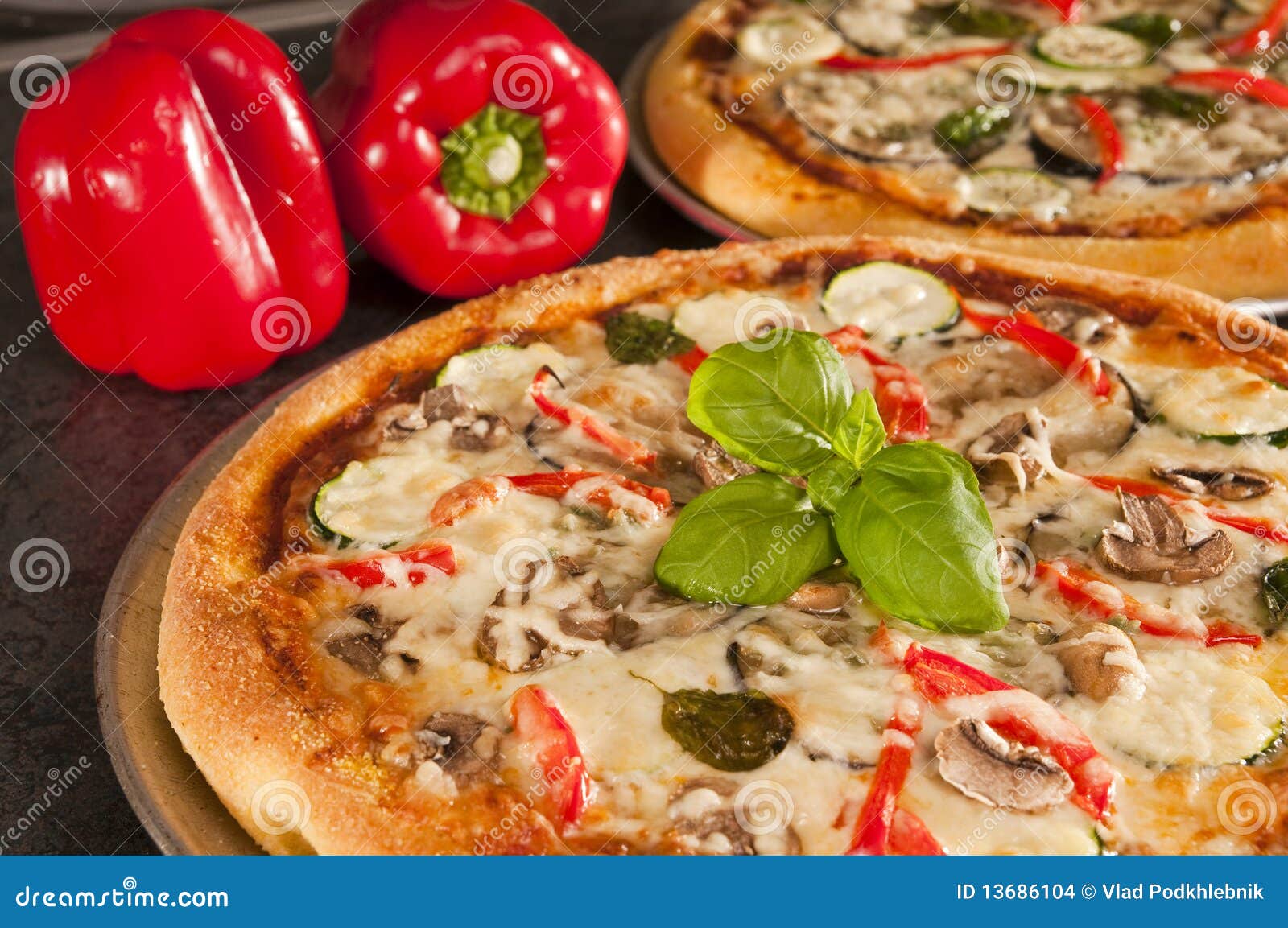 Cooked pizza stock photo. Image of food, uncooked, zucchini - 13686104