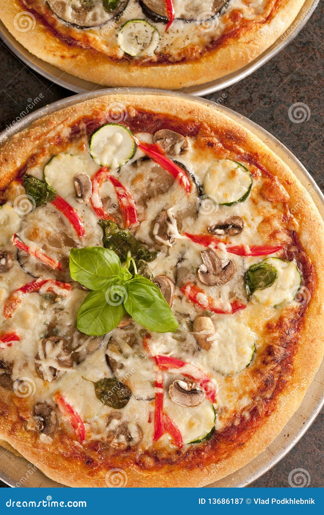 Cooked pizza stock image. Image of cheese, zucchini, vegetable - 13686187