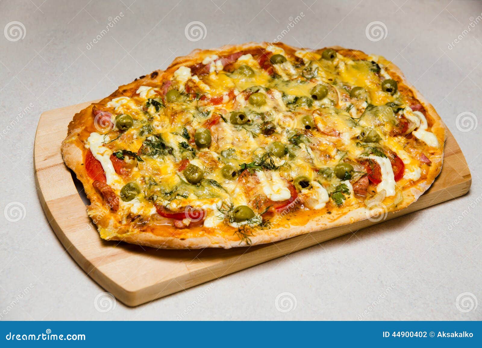 Cooked pizza stock photo. Image of meat, olives, dish - 44900402