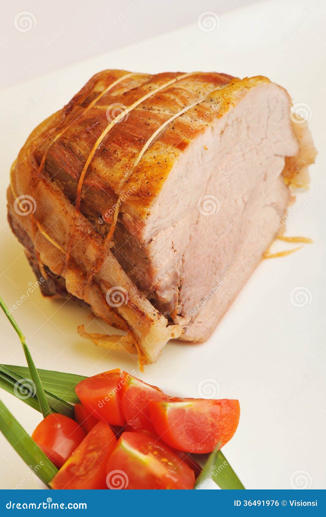 Cooked Pork Loin Roast stock photo. Image of corns, grilled - 36491976