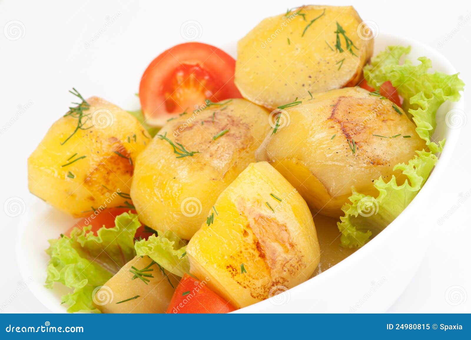 Cooked potatoes stock image. Image of salad, yummy, golden - 24980815