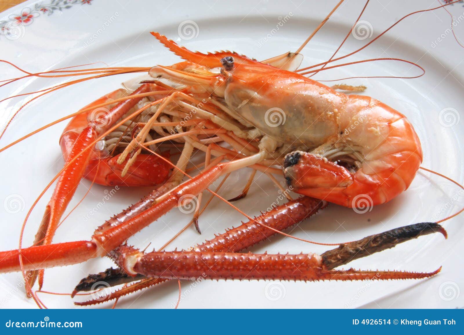 Cooked prawn stock photo. Image of fish, boiled, preparation - 4926514