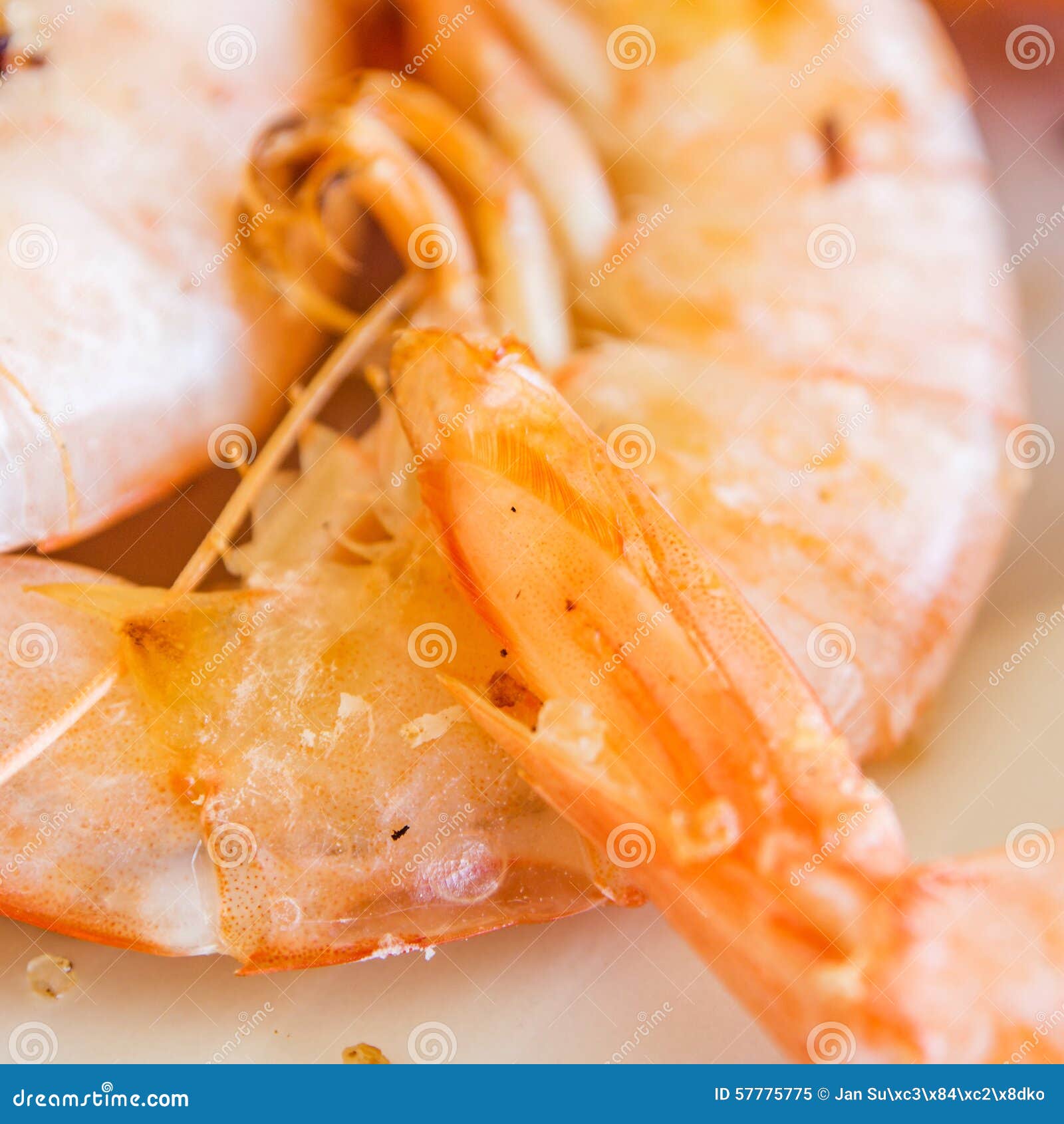 Cooked prawns stock image. Image of food, shelled, dish - 57775775