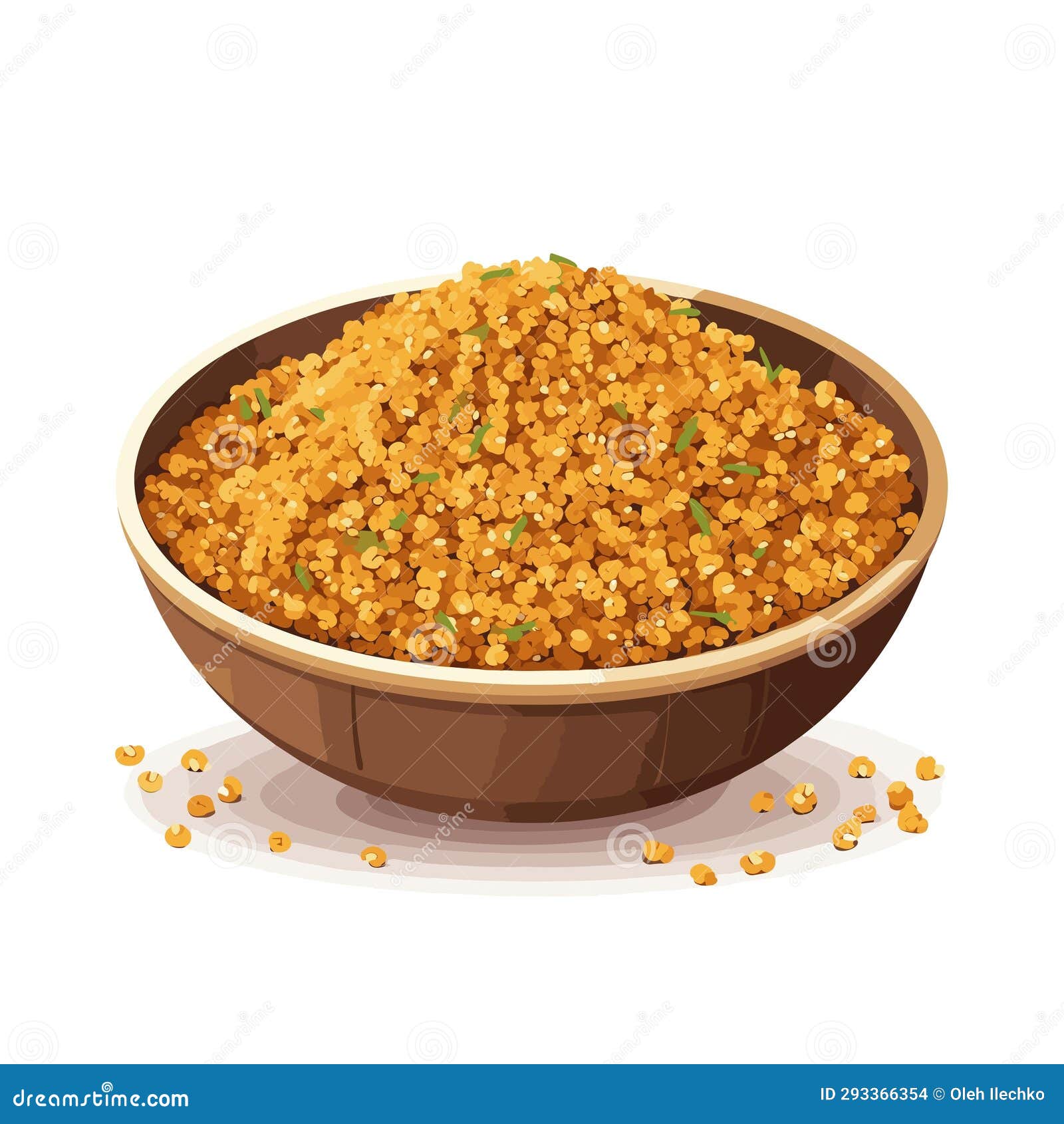 Cooked Quinoa Vector Flat Minimalistic Isolated Illustration Stock ...