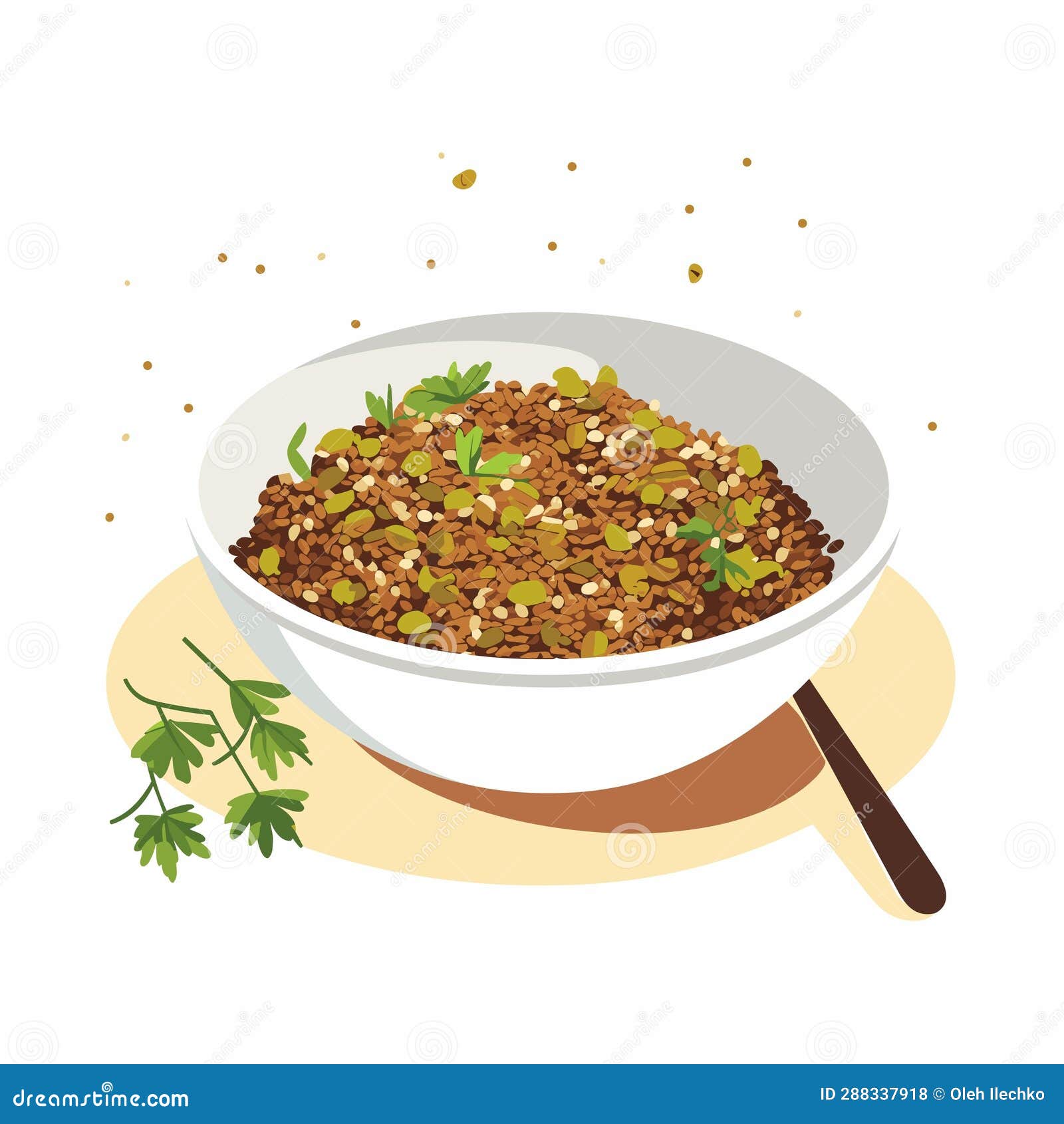 Cooked Quinoa Vector Flat Minimalistic Isolated Illustration Stock ...