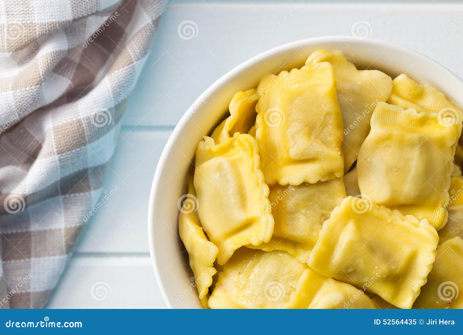 Cooked Ravioli Pasta in Bowl Stock Image - Image of meal, health: 52564435