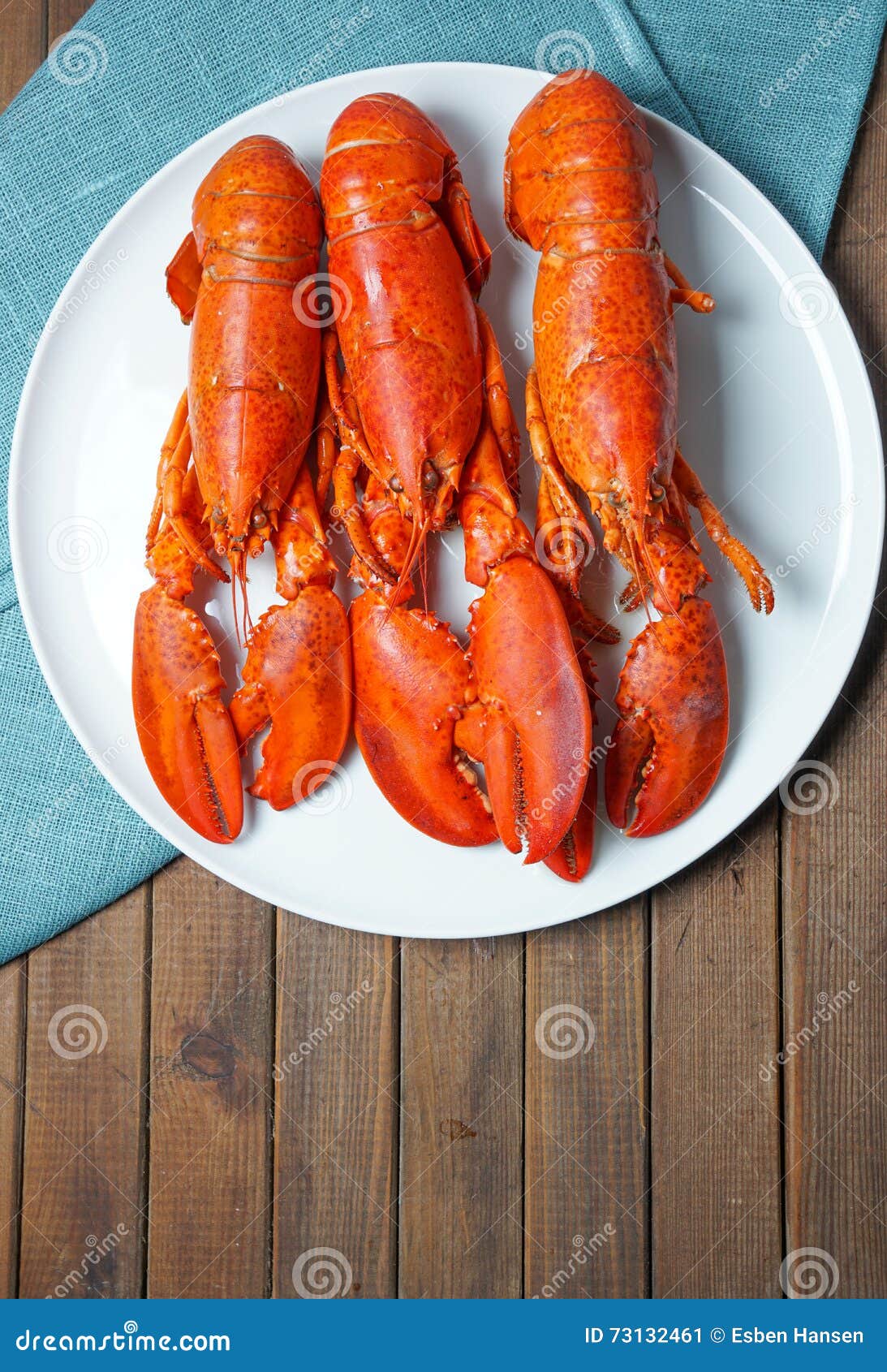 Cooked red Lobsters stock image. Image of majestic, claws - 73132461