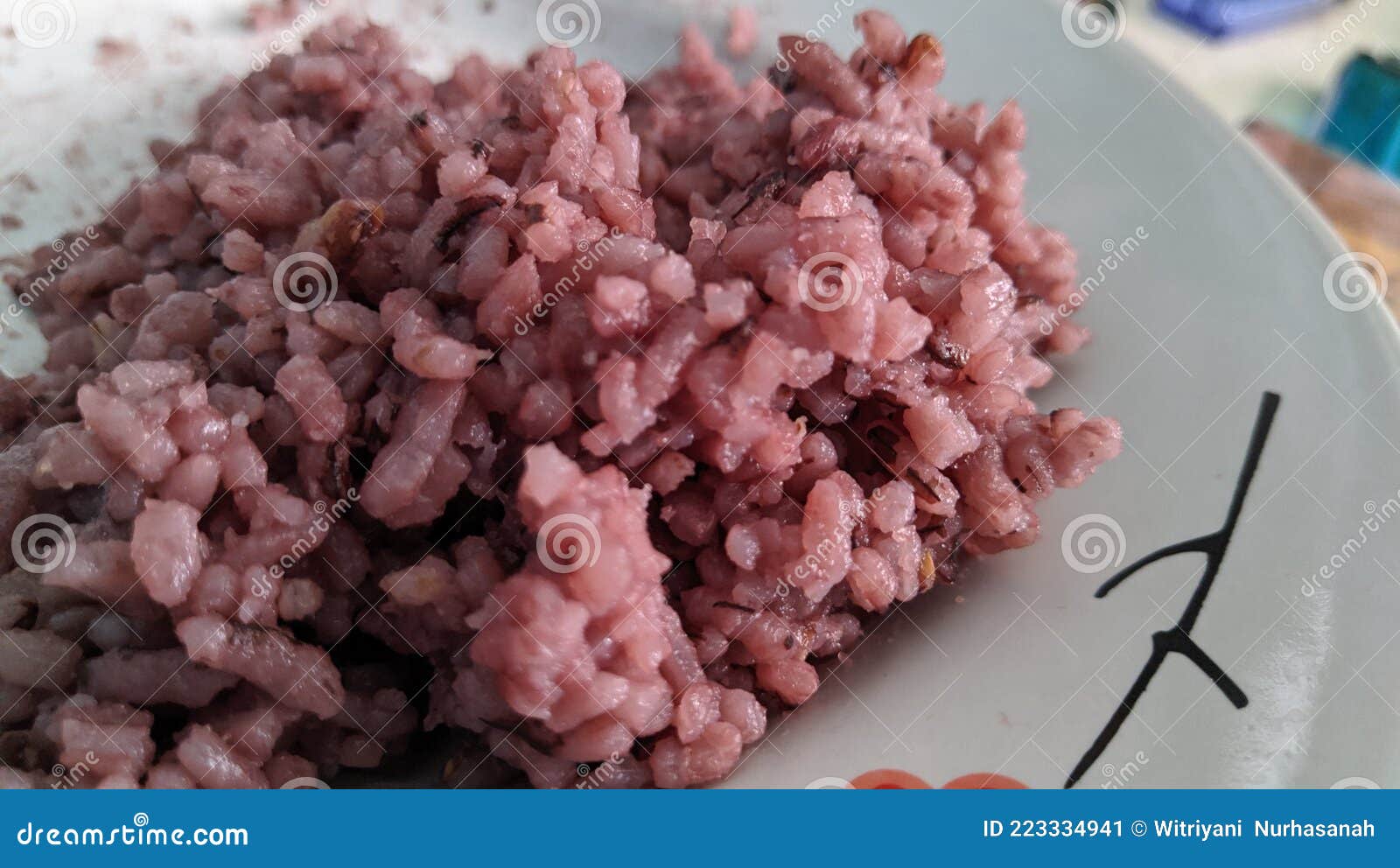 Cooked Red Rice Place on Plate Stock Image - Image of healthy ...