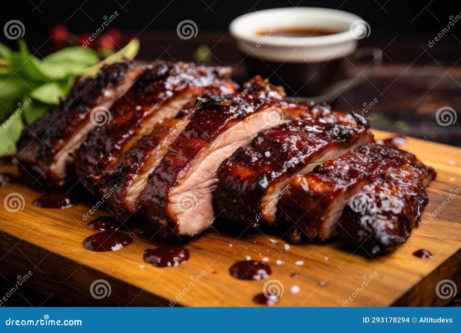 Cooked Ribs with Char Marks and Bbq Sauce Stock Photo - Image of ribs ...