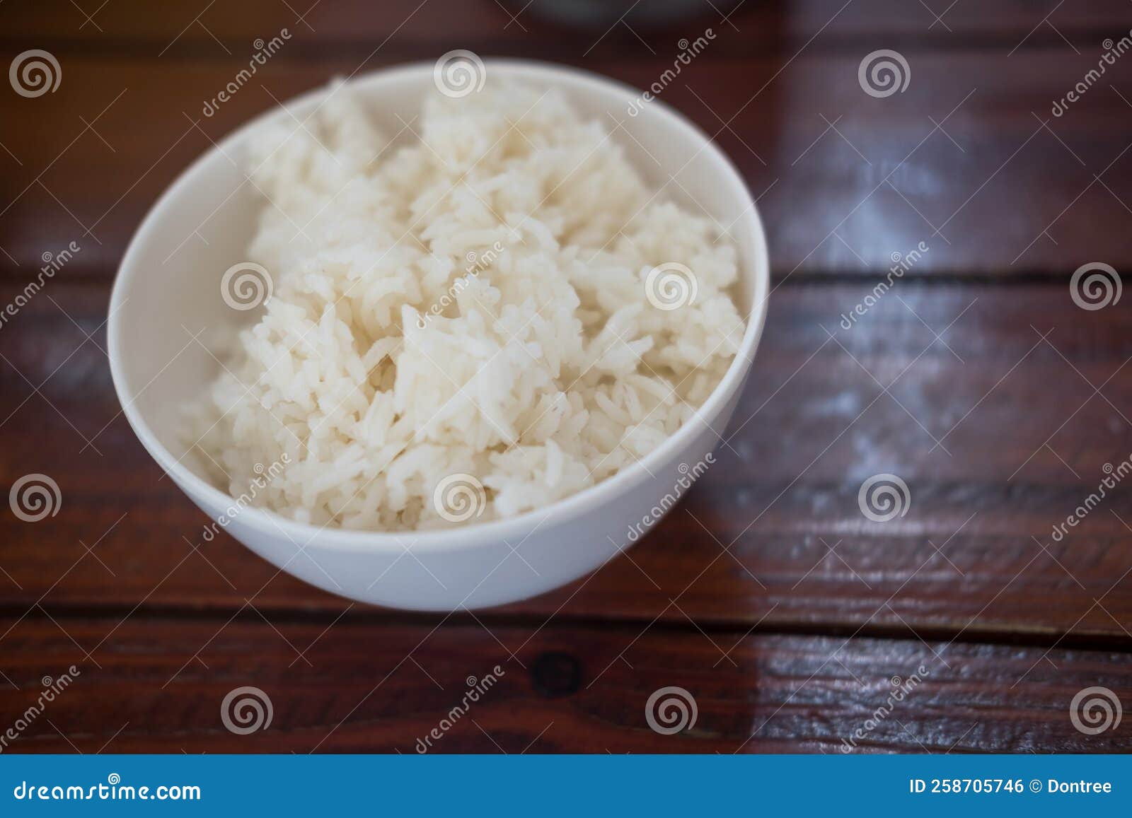 Cooked rice in a bowl stock photo. Image of eating, culture - 258705746
