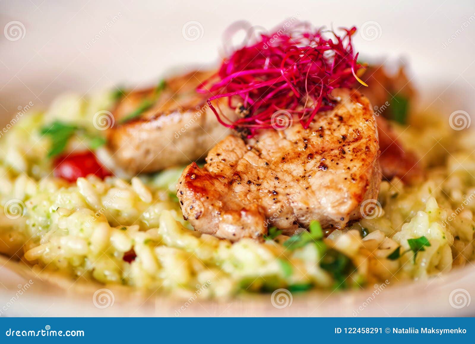 Cooked Rice with Meat and Vegetables Stock Image - Image of nutrition ...