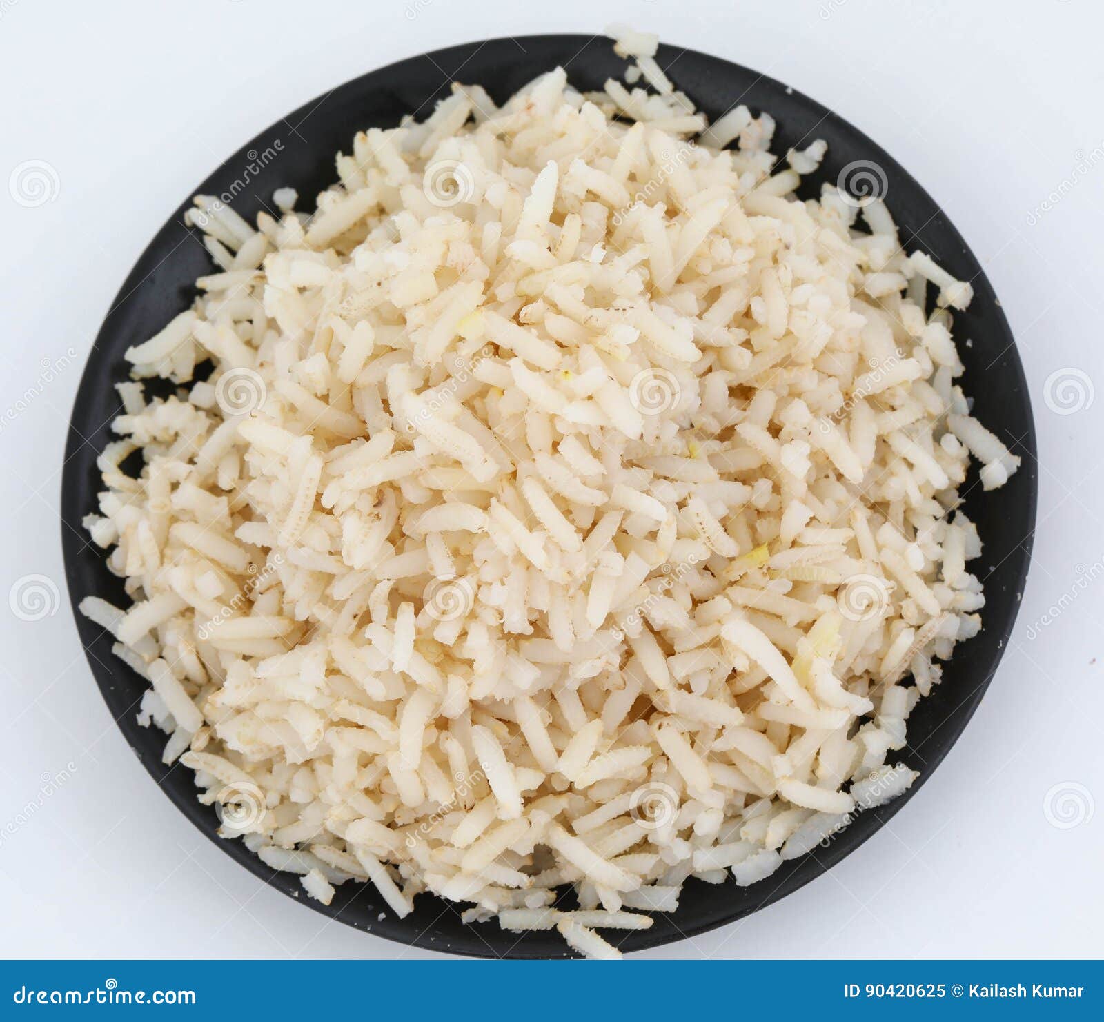 Cooked rice stock image. Image of isolate, white, boiled - 90420625