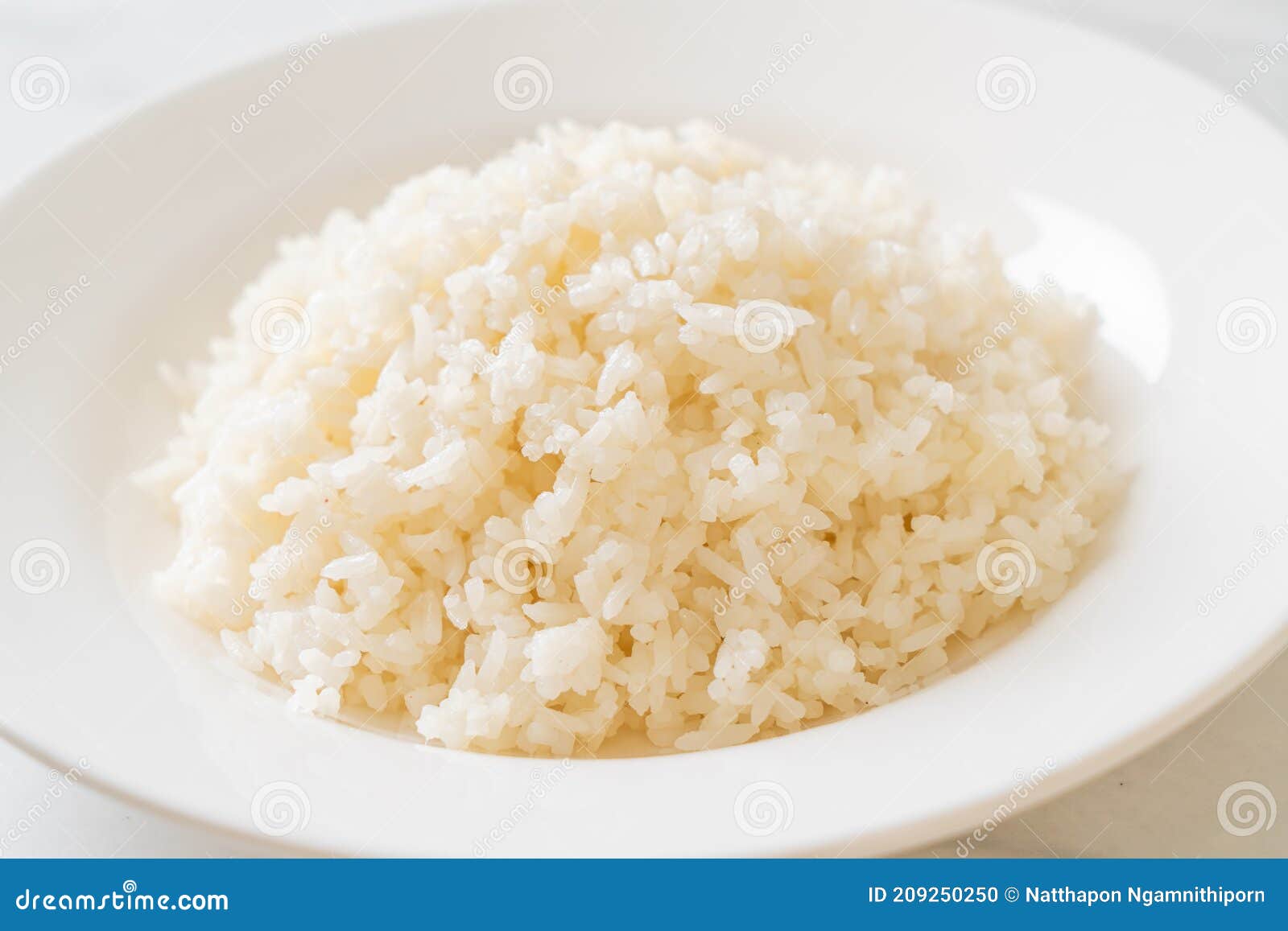 Cooked rice on plate stock photo. Image of healthy, culture - 209250250