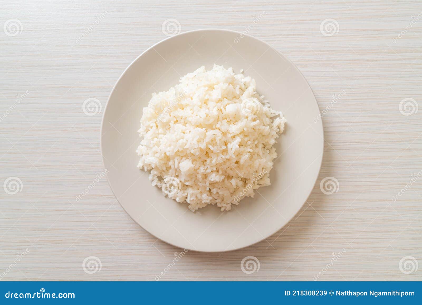 Cooked rice on plate stock image. Image of culture, dish - 218308239