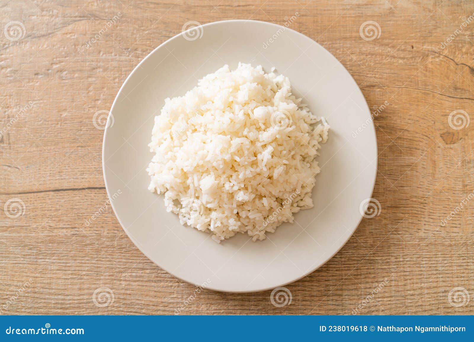 Cooked rice on plate stock photo. Image of culture, jasmine - 238019618