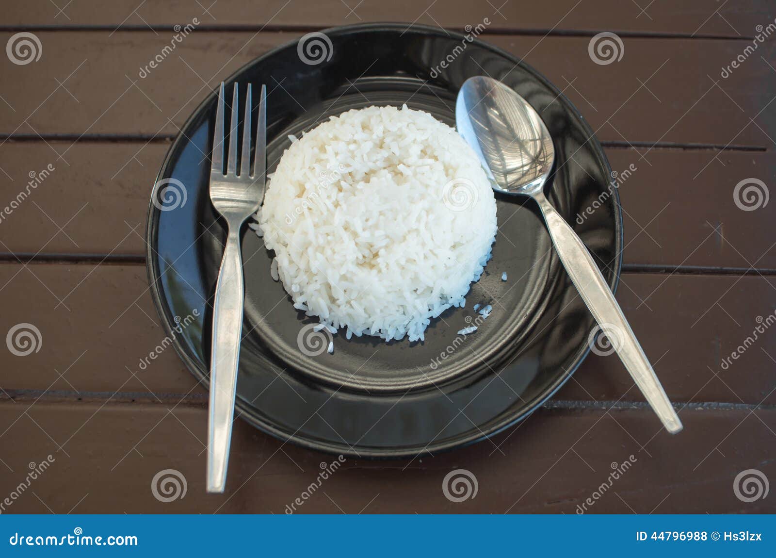 Cooked rice and spoon stock photo. Image of chinese, ingredient - 44796988