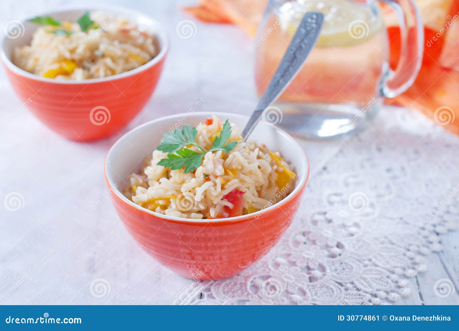 Cooked rice stock image. Image of boiled, lunch, cold - 30774861