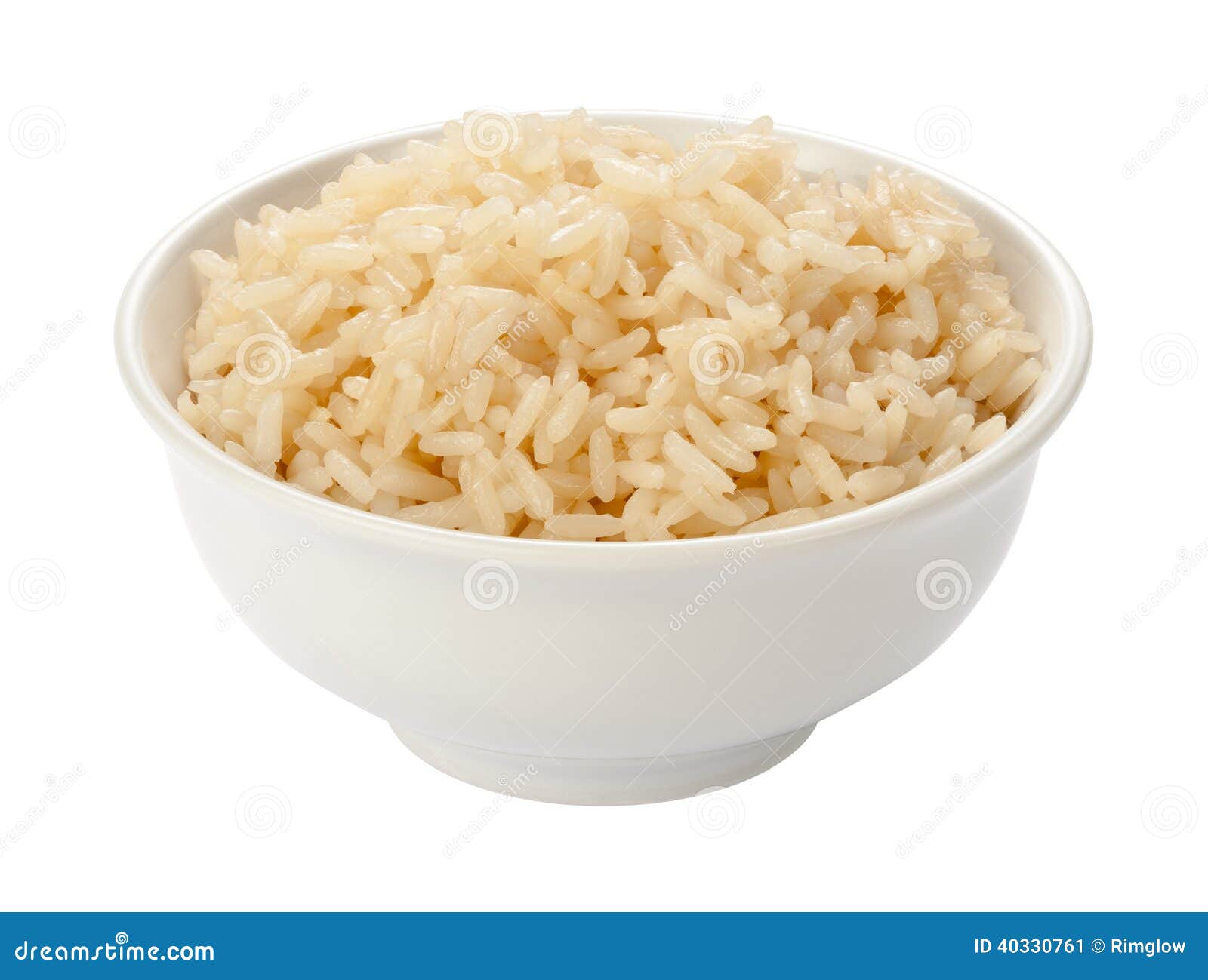 Cooked Rice in a White Bowl Stock Image - Image of carbohydrate, rice ...