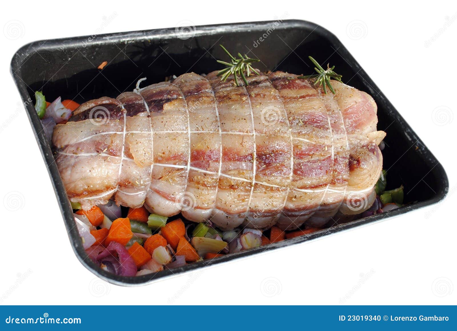 Cooked Roast of Pork Isolated on White Stock Photo - Image of recipe ...