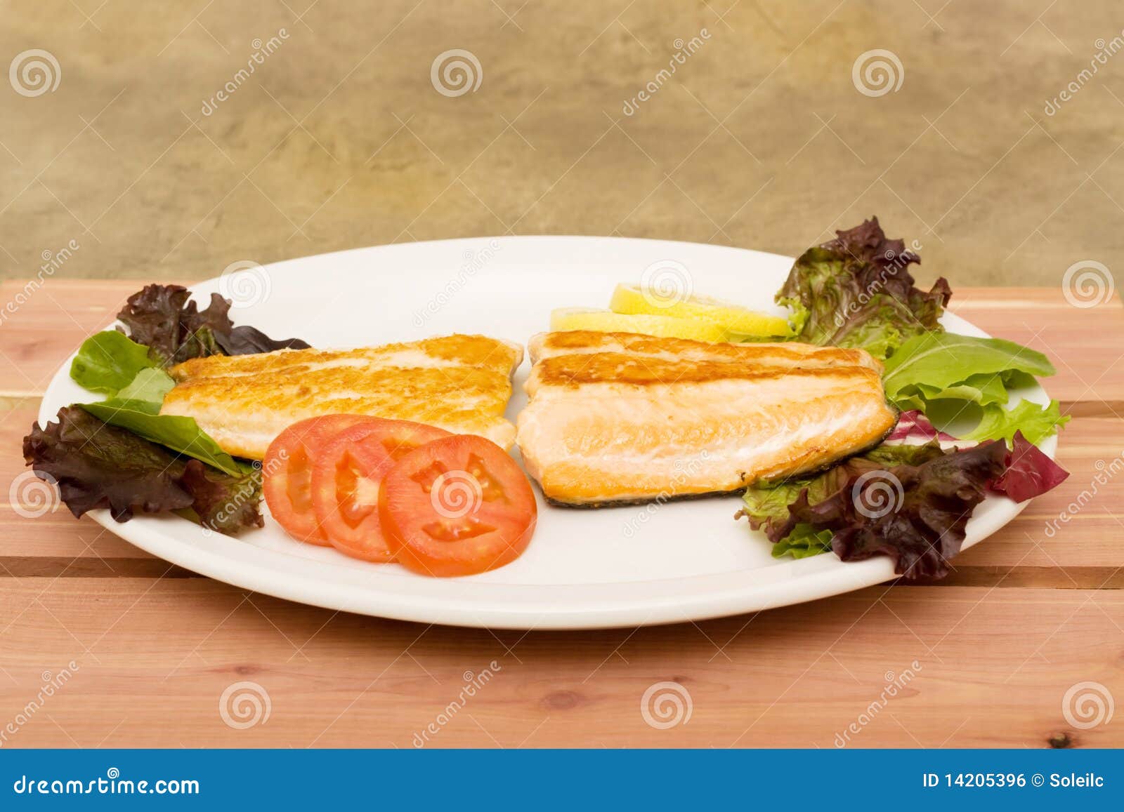Cooked salmon stock photo. Image of meal, food, tomato - 14205396