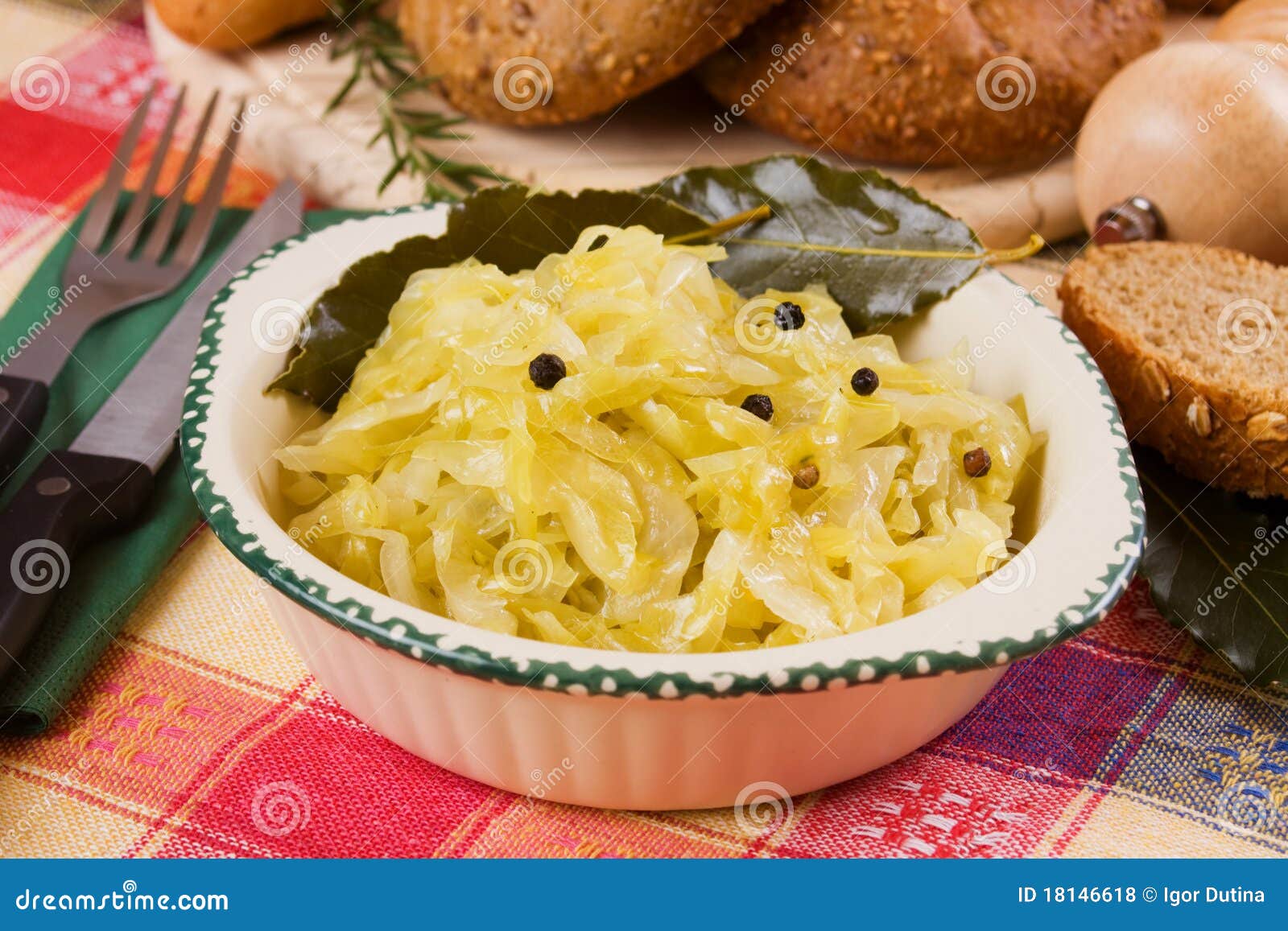 Cooked Sauerkraut, Traditional German Meal Stock Photo - Image of leaf ...