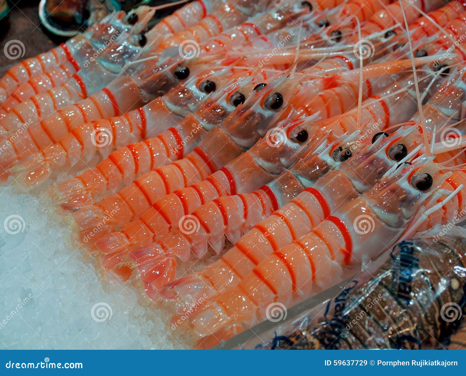 Cooked Scampi Prawn, Cute Prawn Stock Image - Image of market, food ...