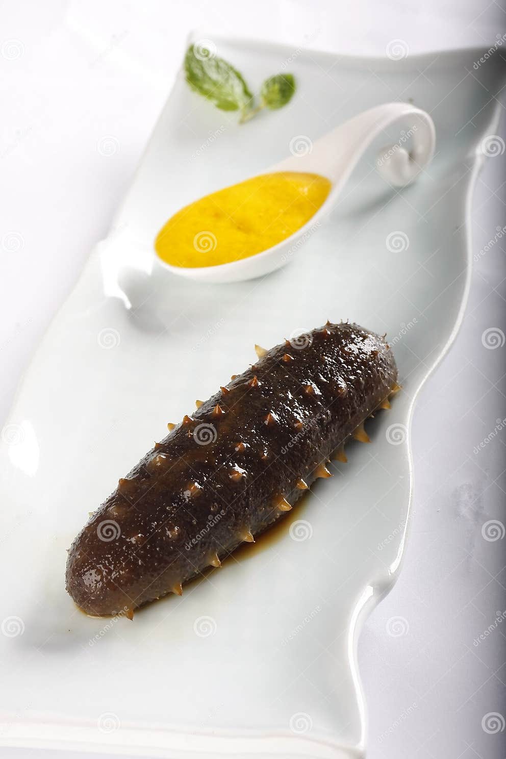 Cooked sea cucumber stock image. Image of delicious, asian - 16886355