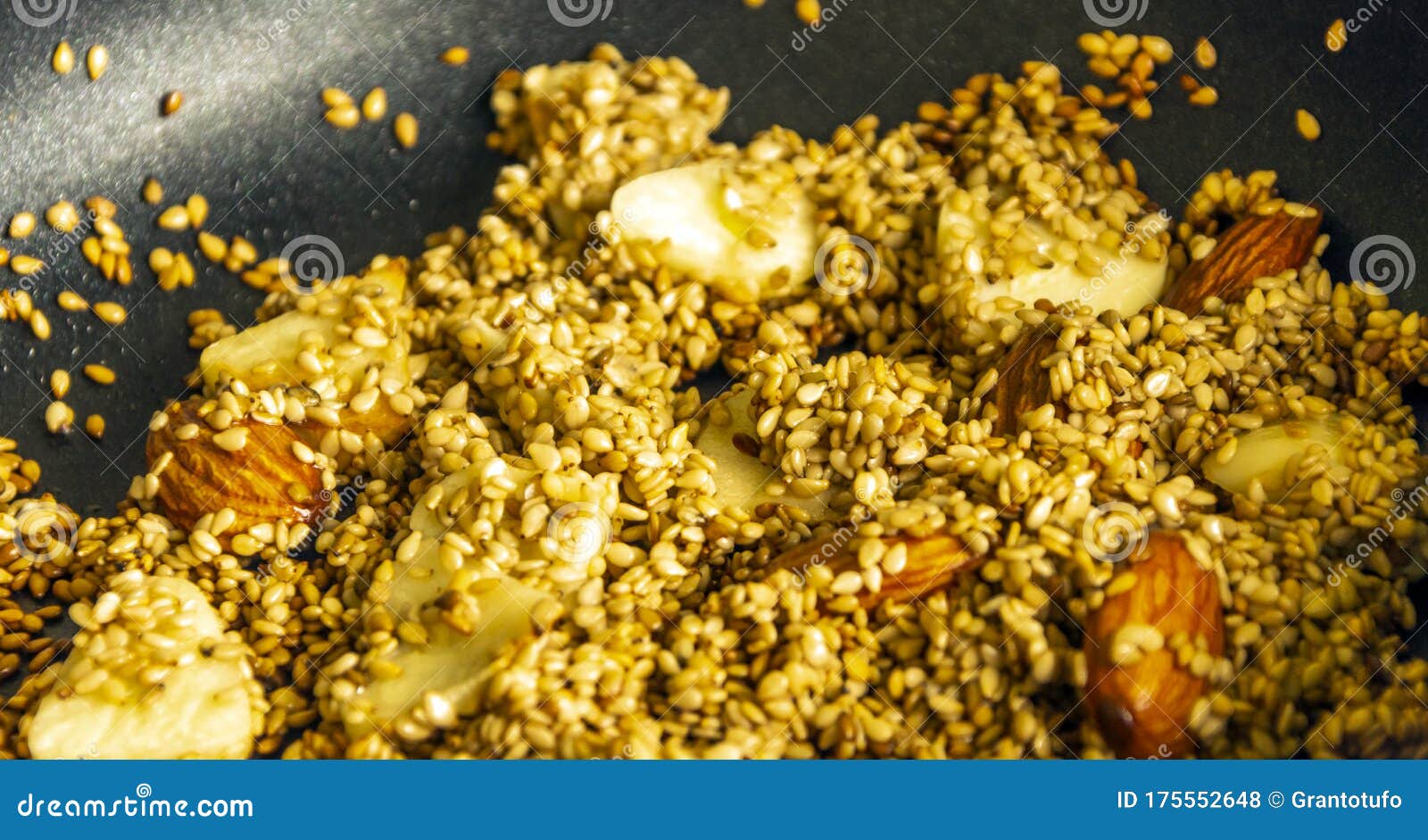 Cooked sesame seeds stock photo. Image of black, garden - 175552648