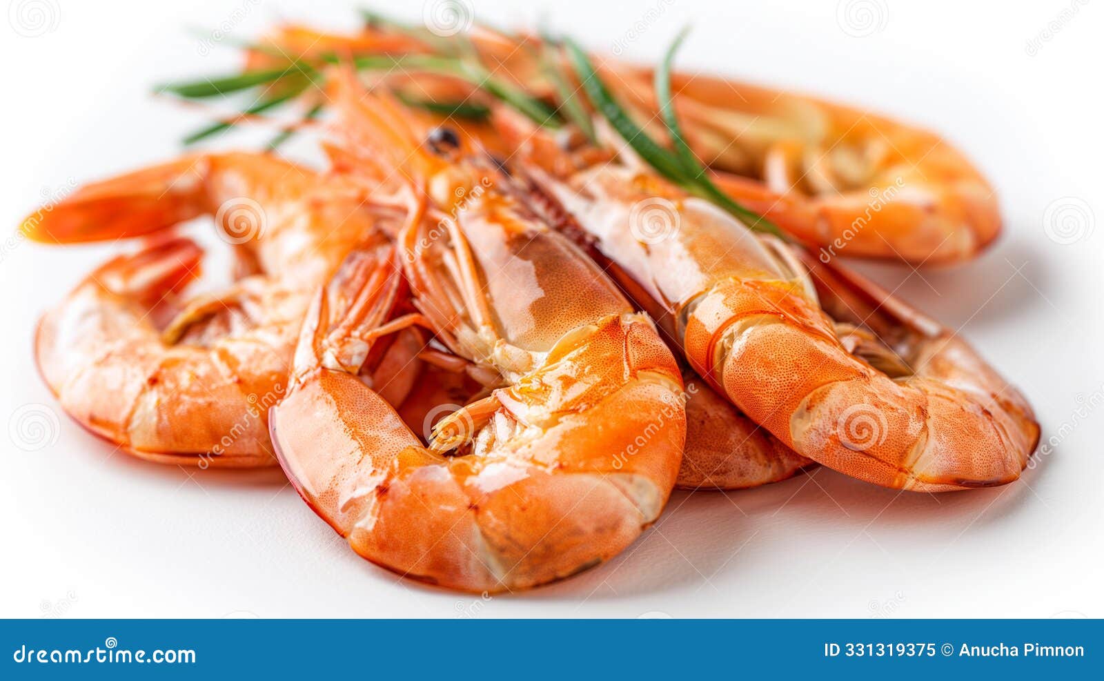Whole Boiled Shrimp Separated Generative AI Illustration Stock ...